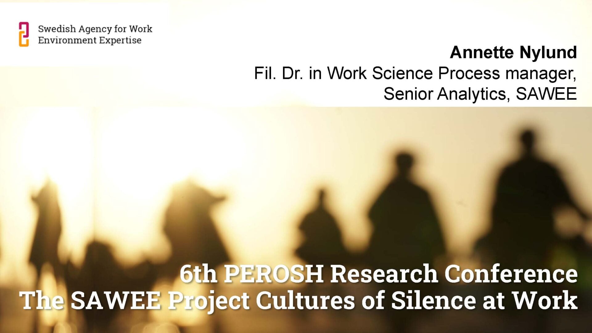The SAWEE Project Cultures of Silence at Work - Perosh